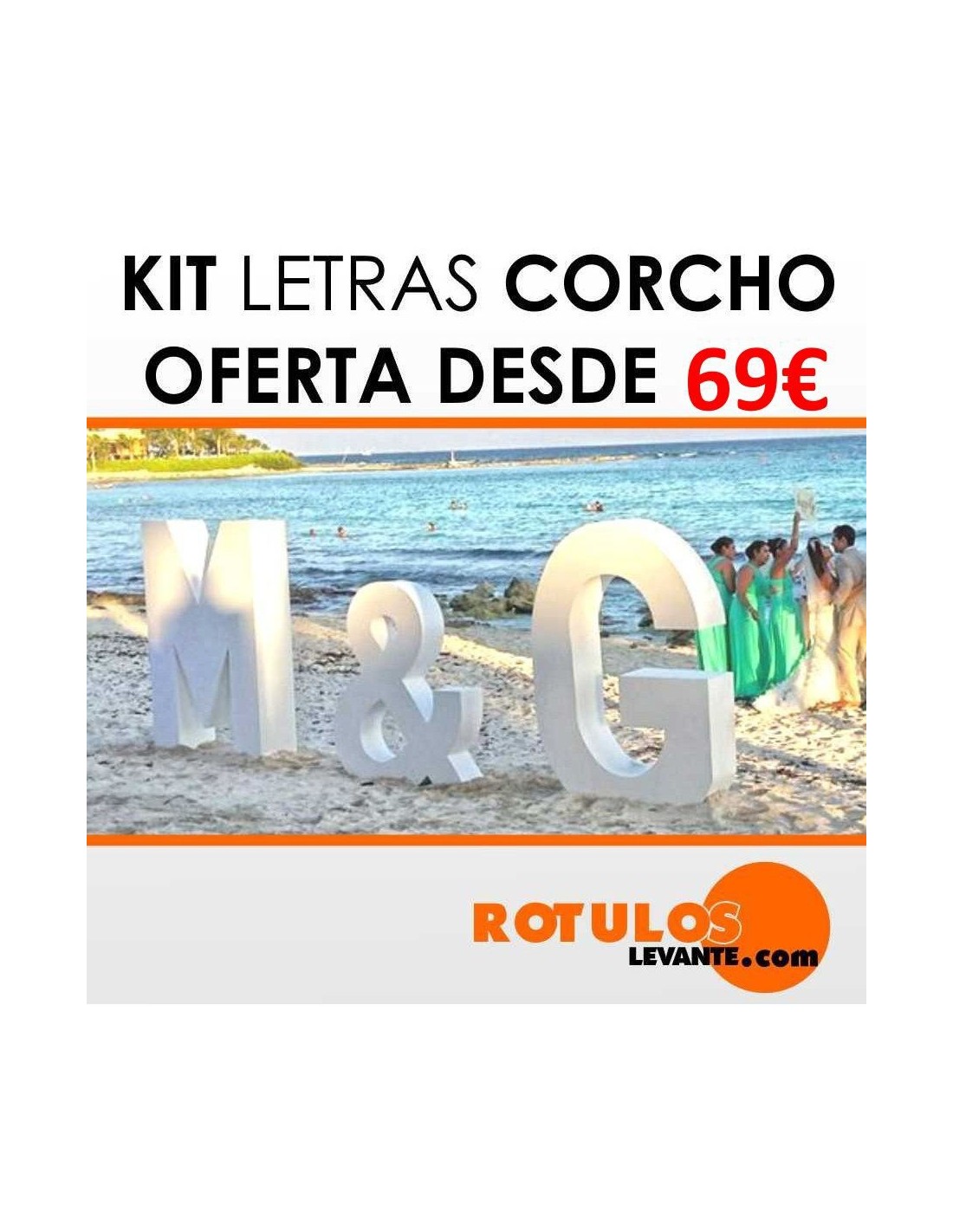 Letras de CORCHO gigantes, letras gigantes para bodas